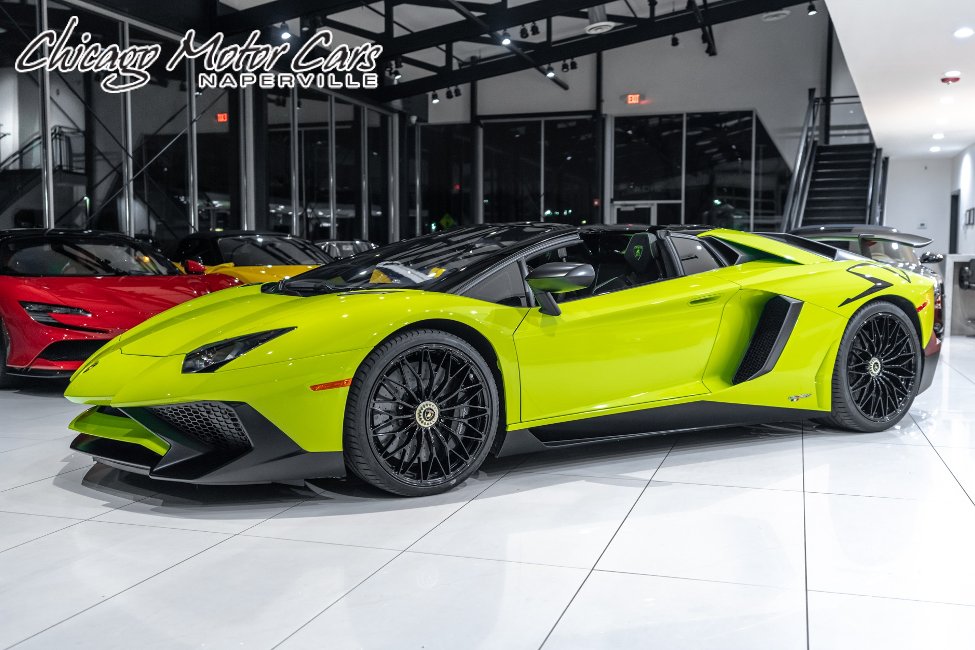 Used 2016 Lamborghini Aventador SV Roadster LP750-4 RARE! 1 of 2 Verde ...